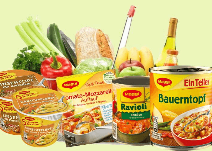 ein Paket MAGGI-Produkte, das Sie zu Hause kostenlos erhalten